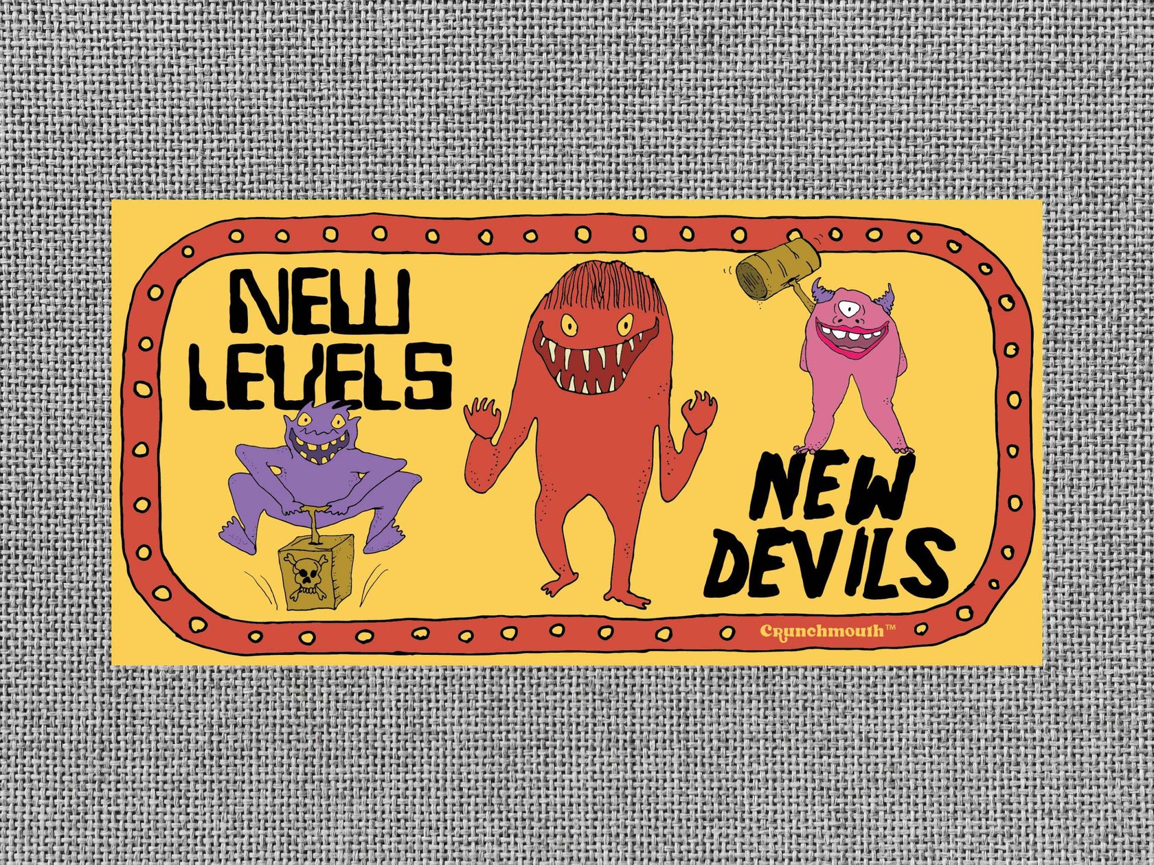 New Levels New Devils Bumper Sticker – Crunchmouth